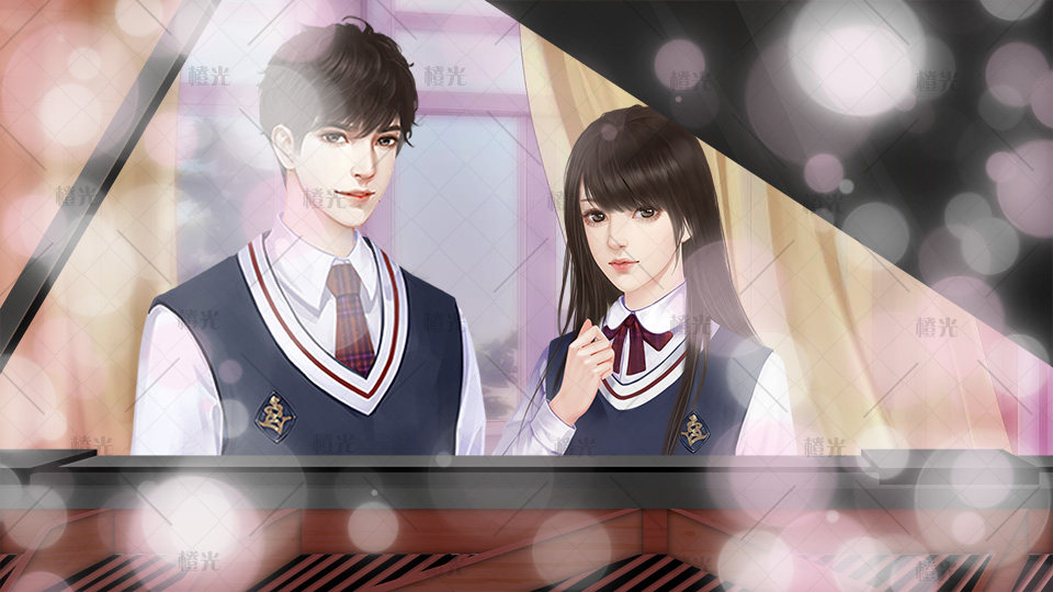 CG正面弹钢琴详情 - 橙娘素材铺 - 橙光|66RPG