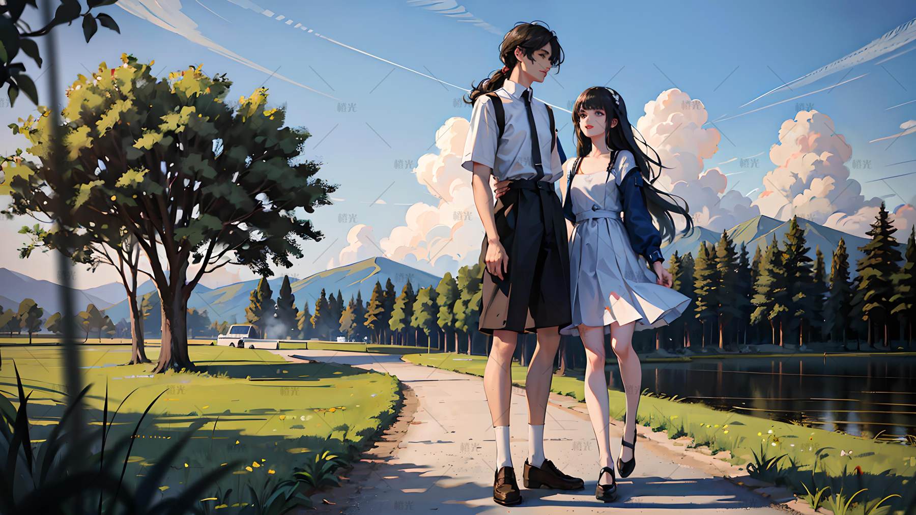 情侣双人CG封详情 - 橙娘素材铺 - 橙光|66RPG