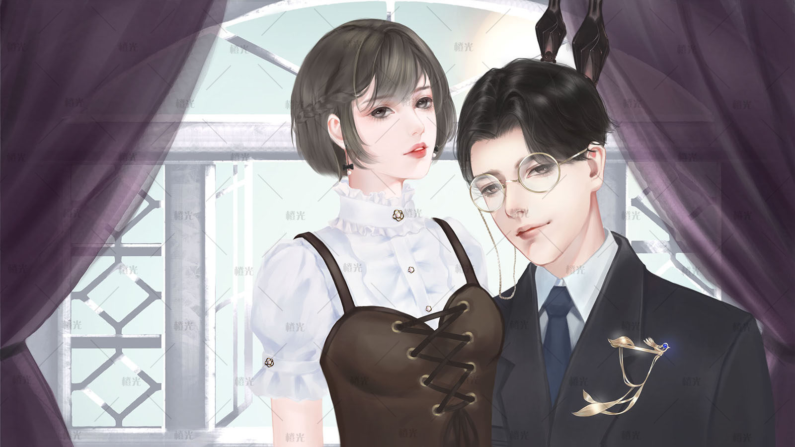 双人CG详情 - 橙娘素材铺 - 橙光|66RPG