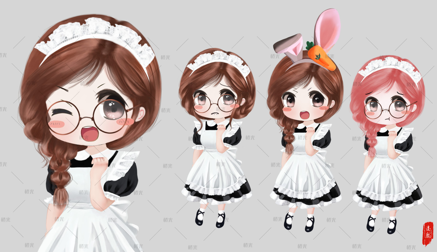 Q版女仆详情 - 橙娘素材铺 - 橙光|66RPG