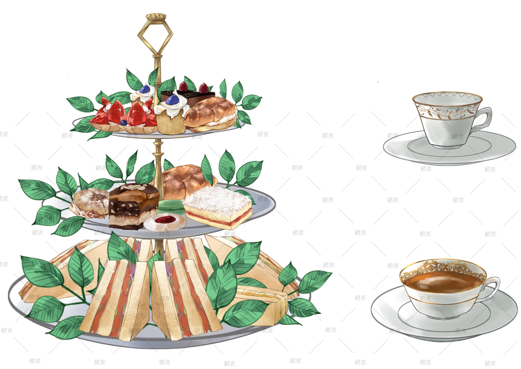 食物下午茶点心详情 - 橙娘素材铺 - 橙光|66RPG