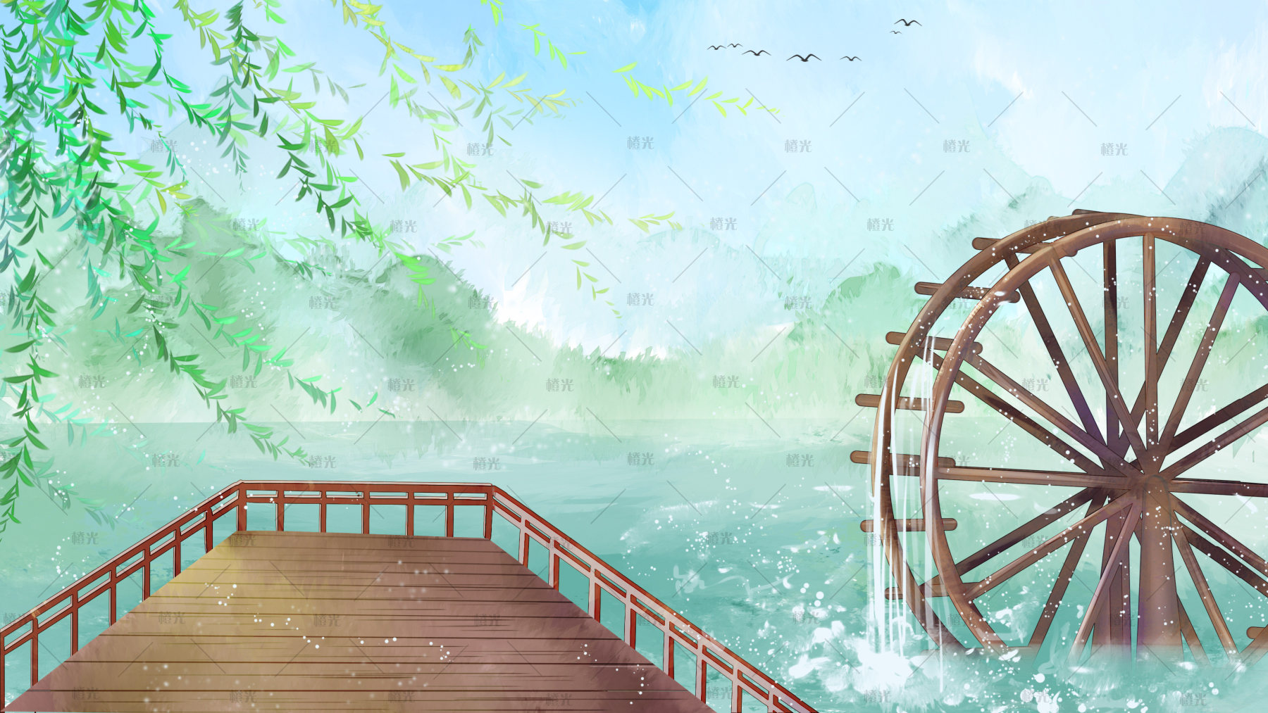 唯美古风水车详情 - 橙娘素材铺 - 橙光|66RPG