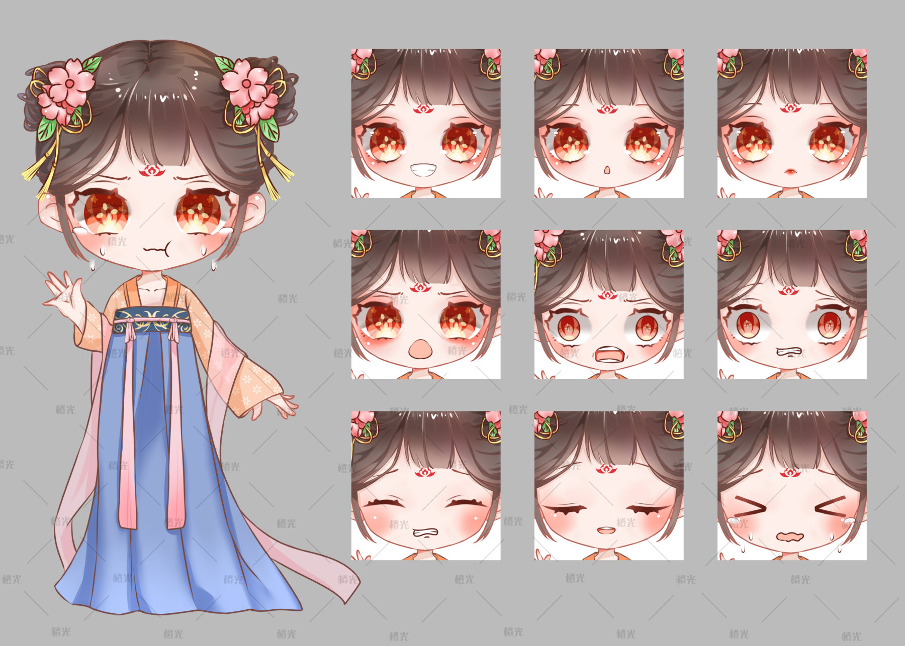 q版古风女详情 - 橙娘素材铺 - 橙光|66RPG