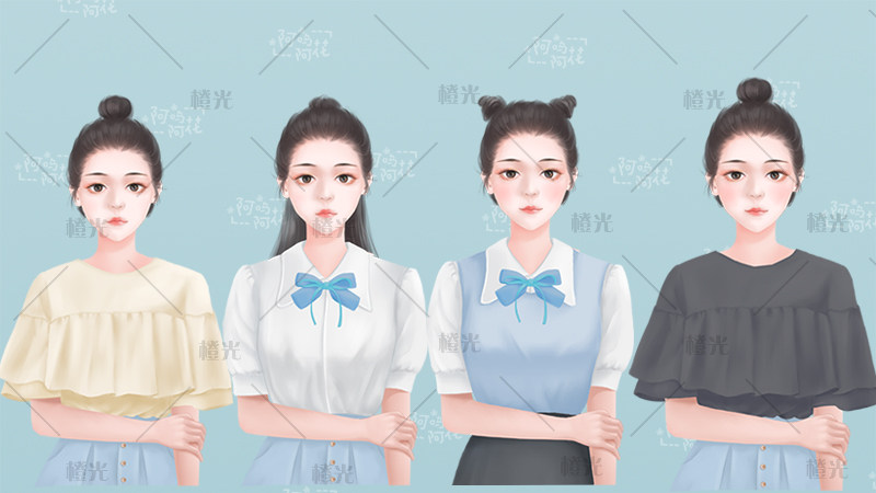 现代女npc详情 - 橙娘素材铺 - 橙光|66RPG