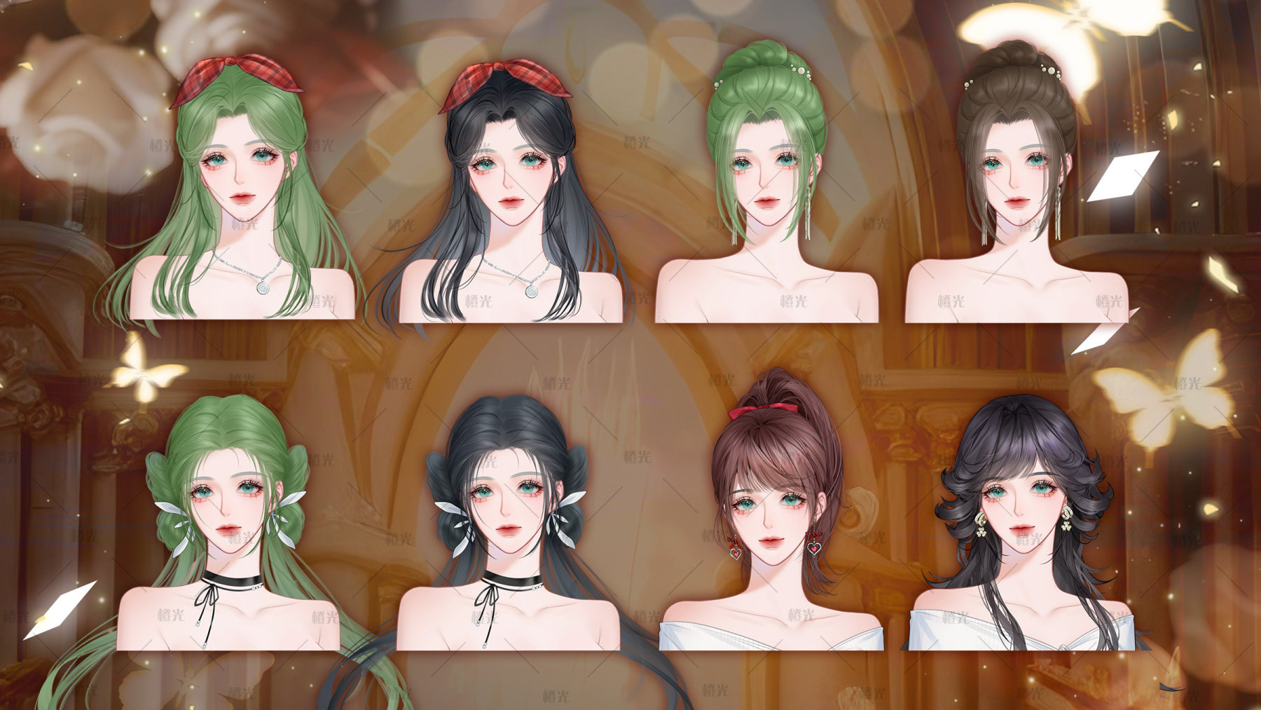 现代女加装1·赠脸详情 - 橙娘素材铺 - 橙光|66RPG